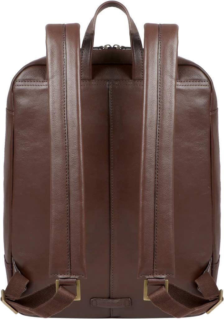 Hidesign Aiden Large Multi-functional Leather 17 Inch Laptop Backpack (Brown)