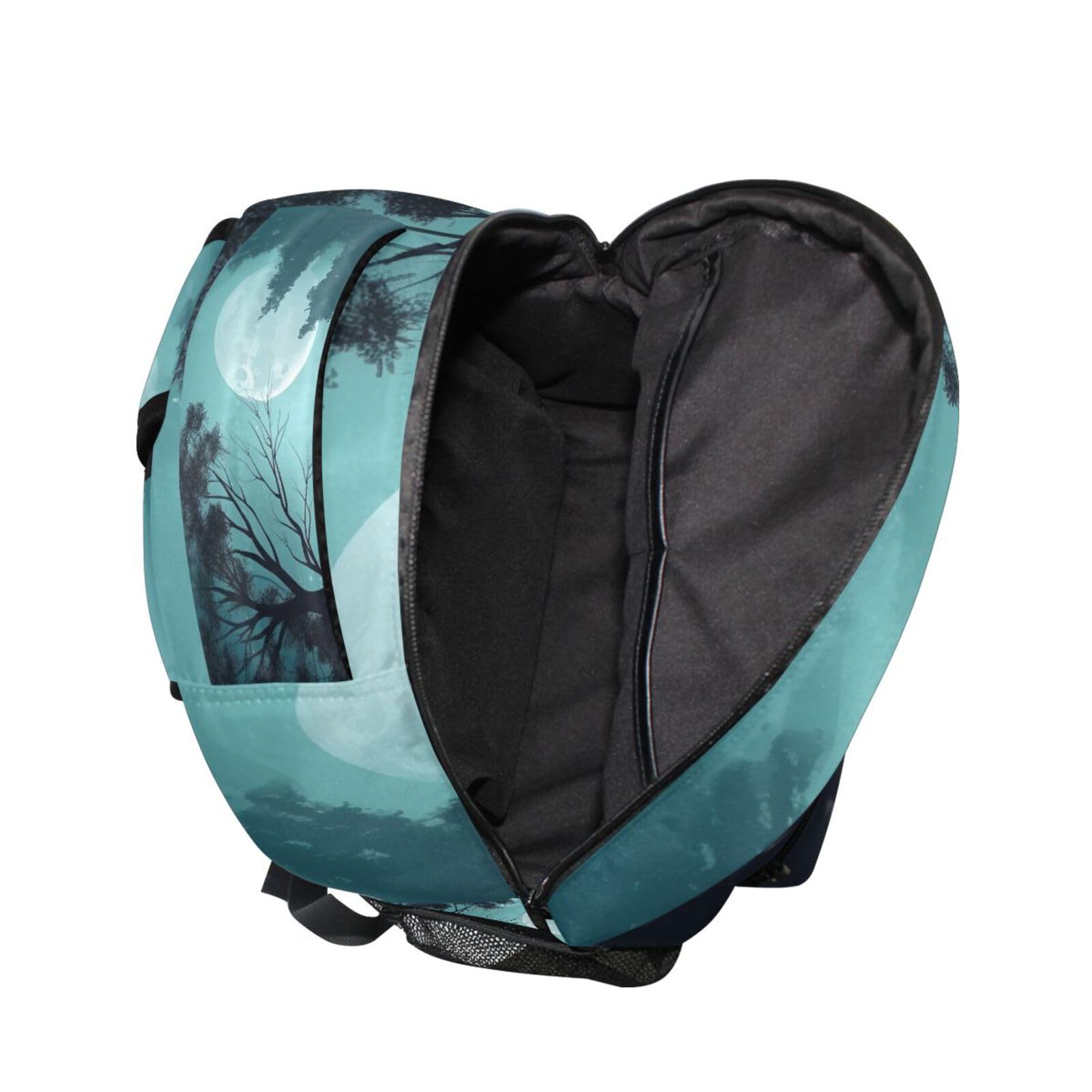Nander Backpack Travel Evening Moon Wolf School Bookbags Laptop Daypack College Bag for Mens Boys