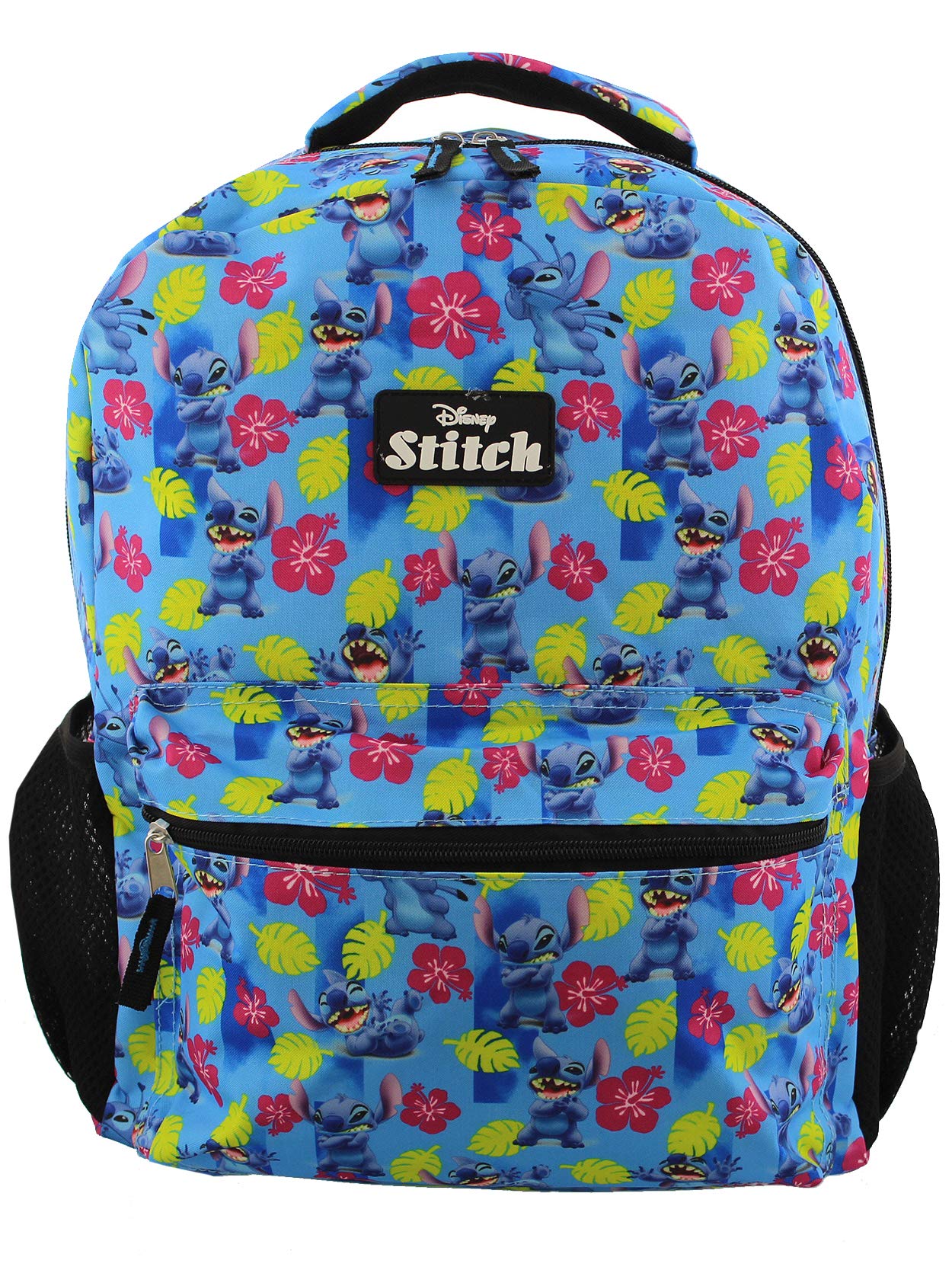 Lilo and Stitch Girl's Boy's Adult's 16 Inch School Backpack Bag (One Size, Blue)