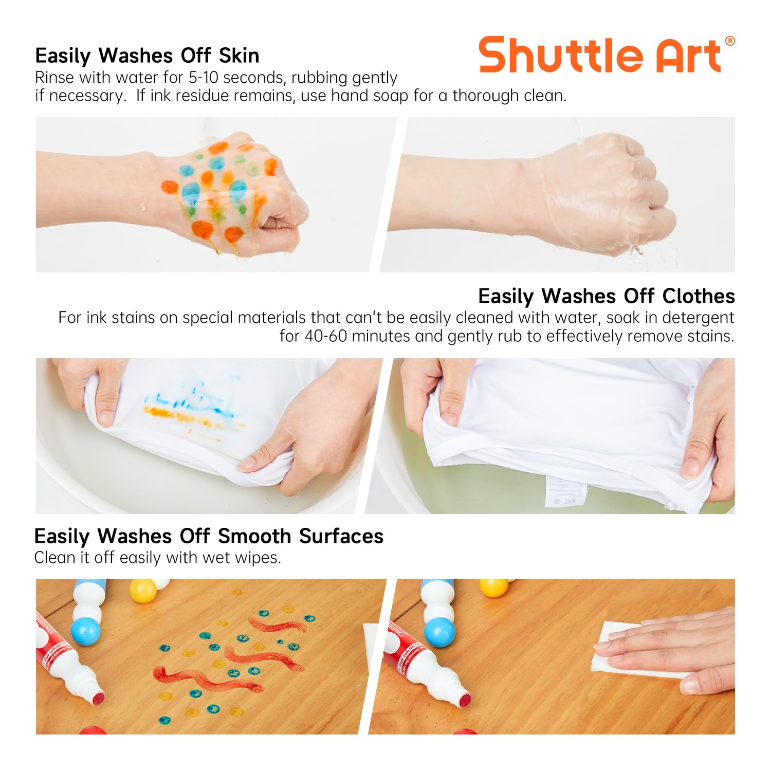 Shuttle Art Dot Markers, 14 Colors Bingo Daubers with 135 Patterns, 5 Activity Books, Educational Set With Art Activities,Non-Toxic Washable Coloring Markers