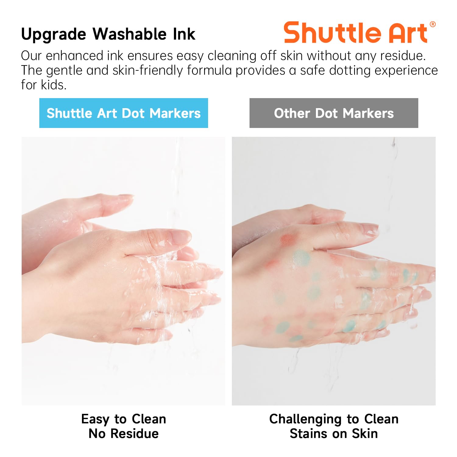 Shuttle Art Dot Markers, 14 Colors Bingo Daubers with 135 Patterns, 5 Activity Books, Educational Set With Art Activities,Non-Toxic Washable Coloring Markers