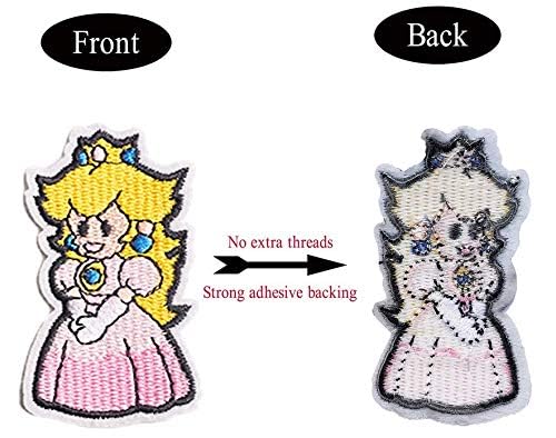 Decorative Patches,16pcs Iron On Patches for Clothing, Embroidered Sew On Super Cute Cartoon Anime Patches for Kids Jackets, Shirts, Backpacks