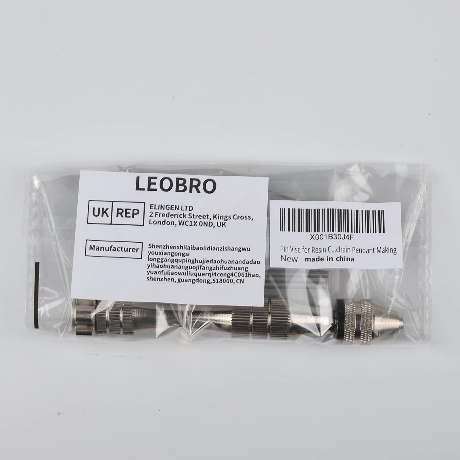 Pin Vise for Resin Casting Molds, LEOBRO Steel Hand Drill, Resin Drill with 10 PCS Drill Bit, Precision Hand Drill Tools for Epoxy Resin Arts Crafts, Wood, Clay, DIY Resin Keychain Jewelry Making