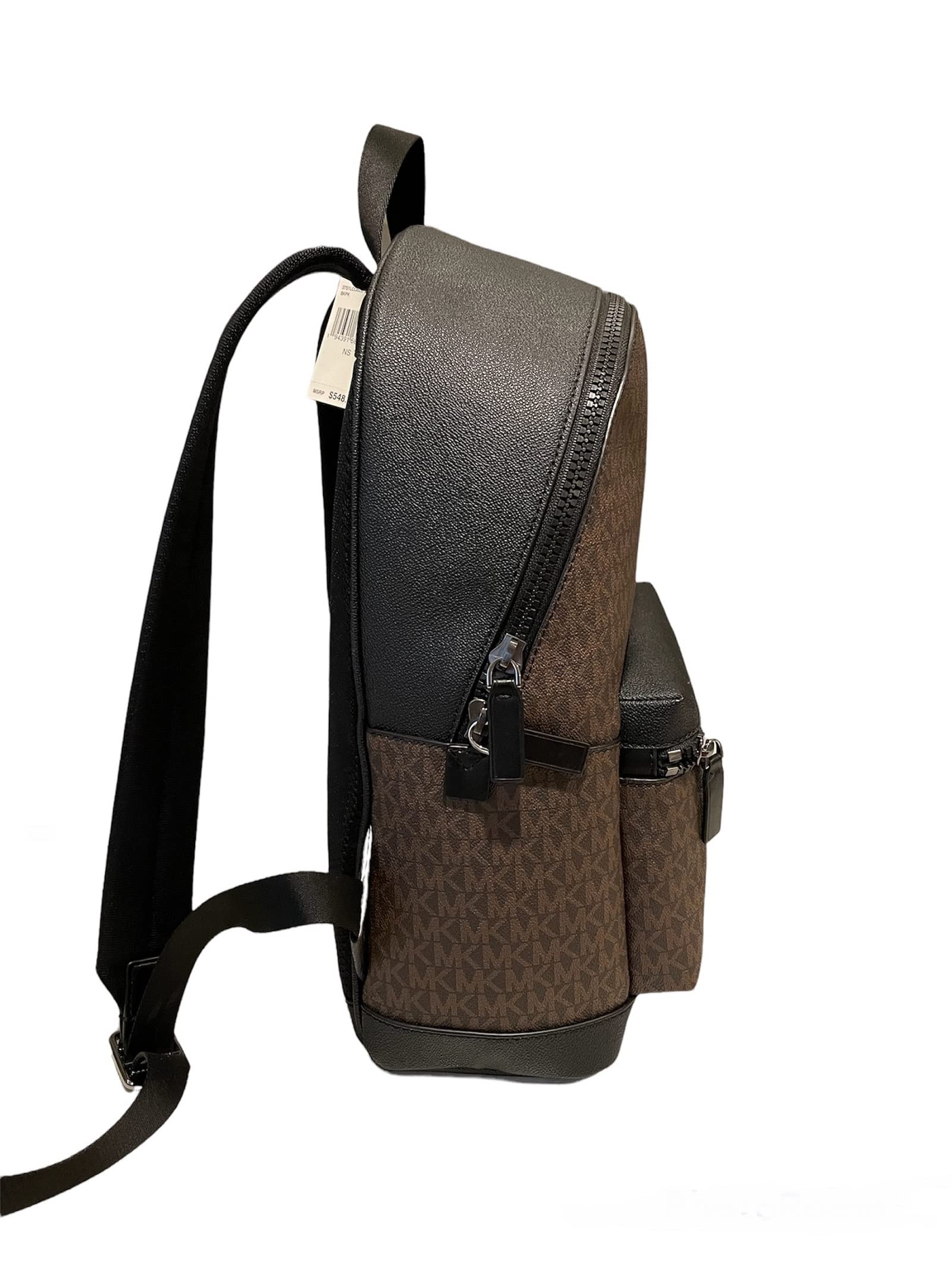 Michael Kors Mens Cooper Logo Backpack Large (Brown Sig / Neon)