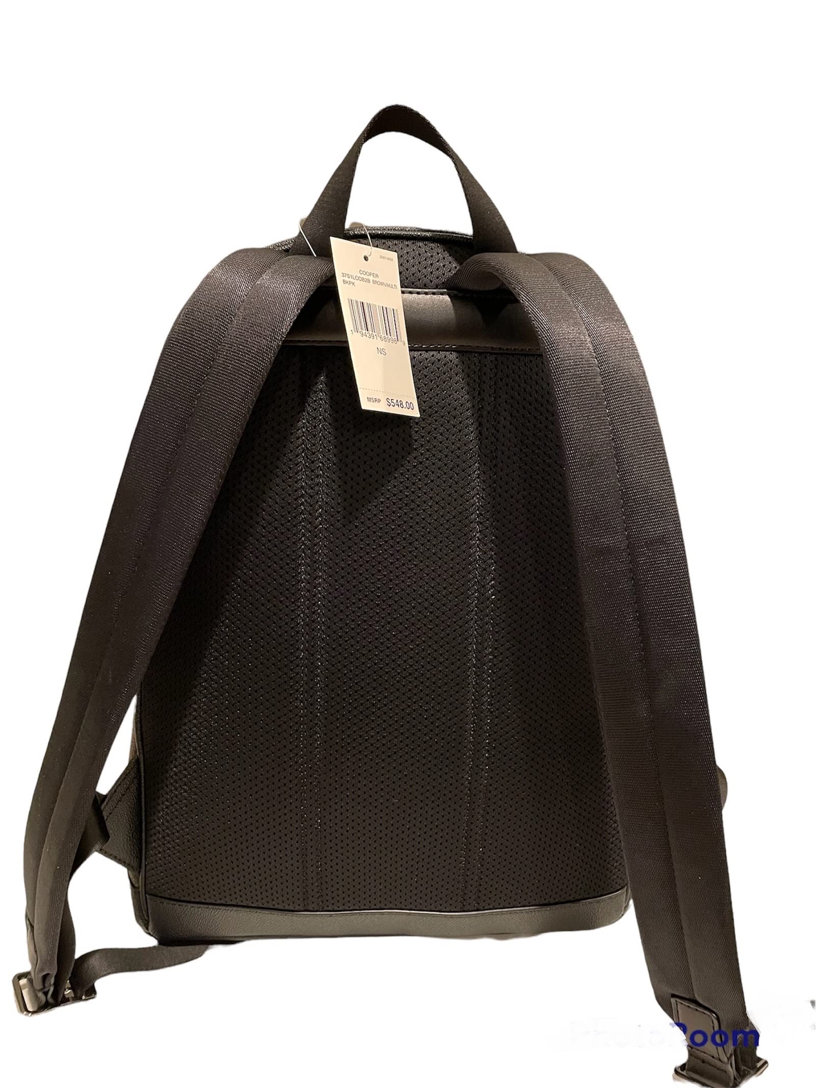 Michael Kors Mens Cooper Logo Backpack Large (Brown Sig / Neon)