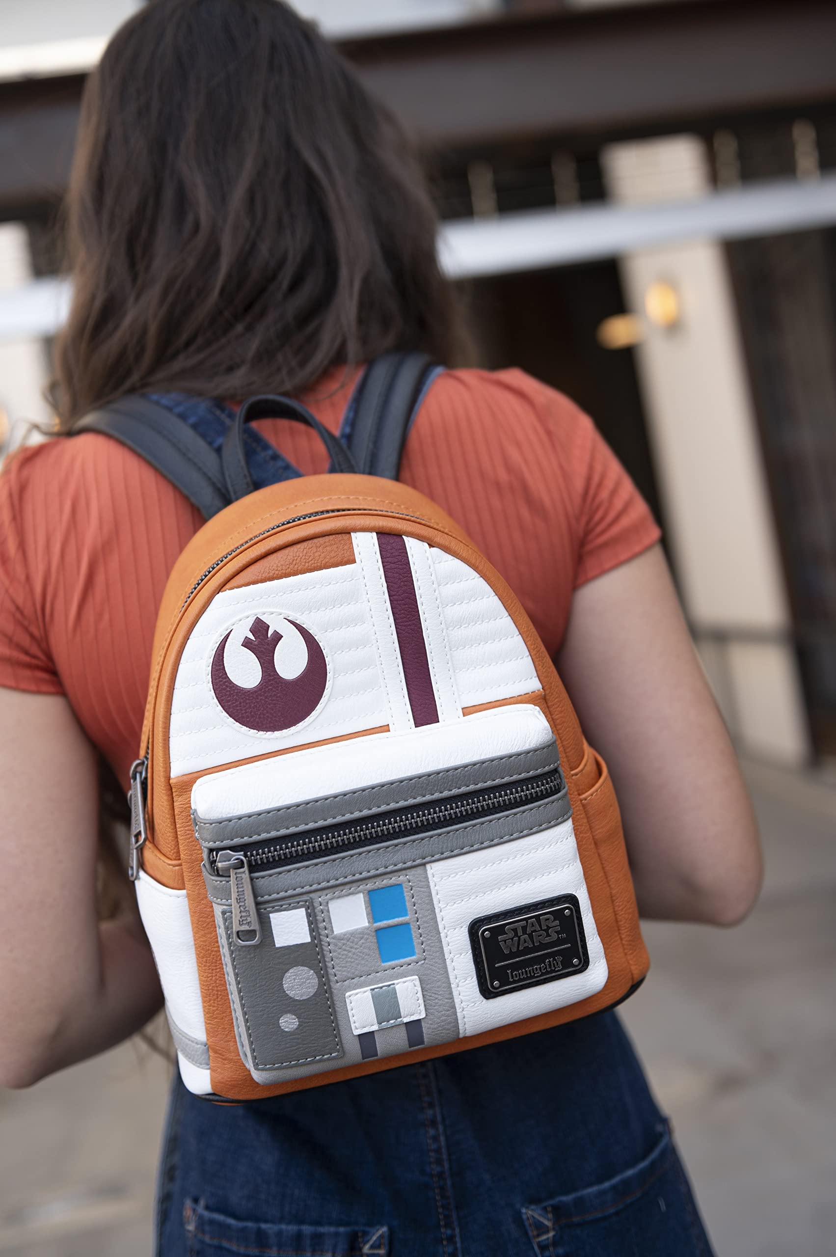 Loungefly Women's Star Wars Rebel Pilot Cosplay Double Strap Shoulder Bag Purse
