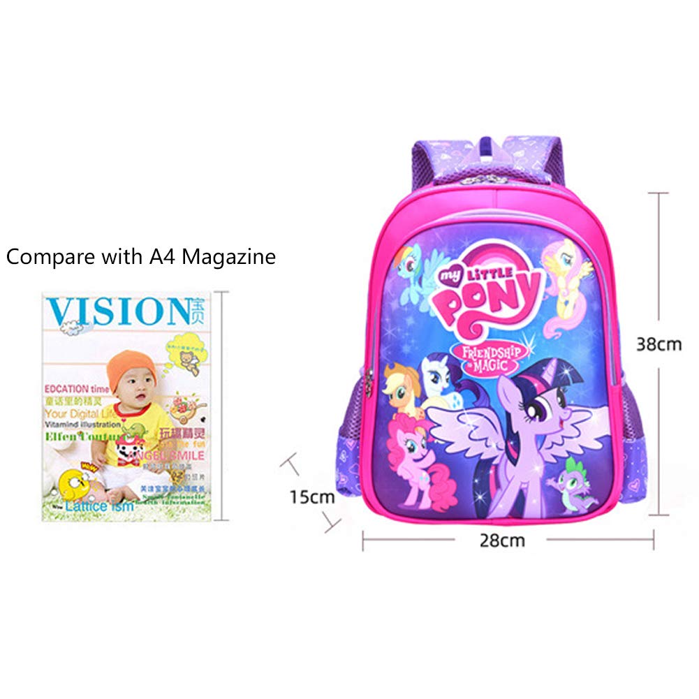 MY L. Pony Backpacks Bookbag Cute Pony Princess Style School Book Waterproof Multi Storey Bags