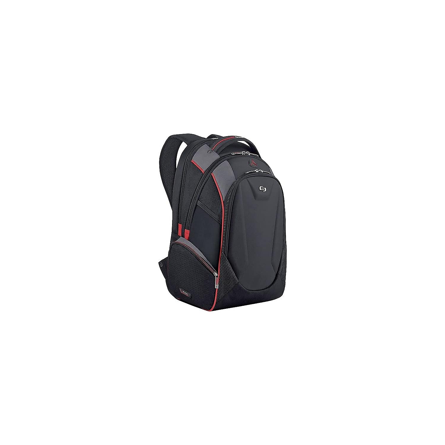 Solo New York Launch 17.3-Inch Laptop Backpack with Hardshell Front Pocket, Black