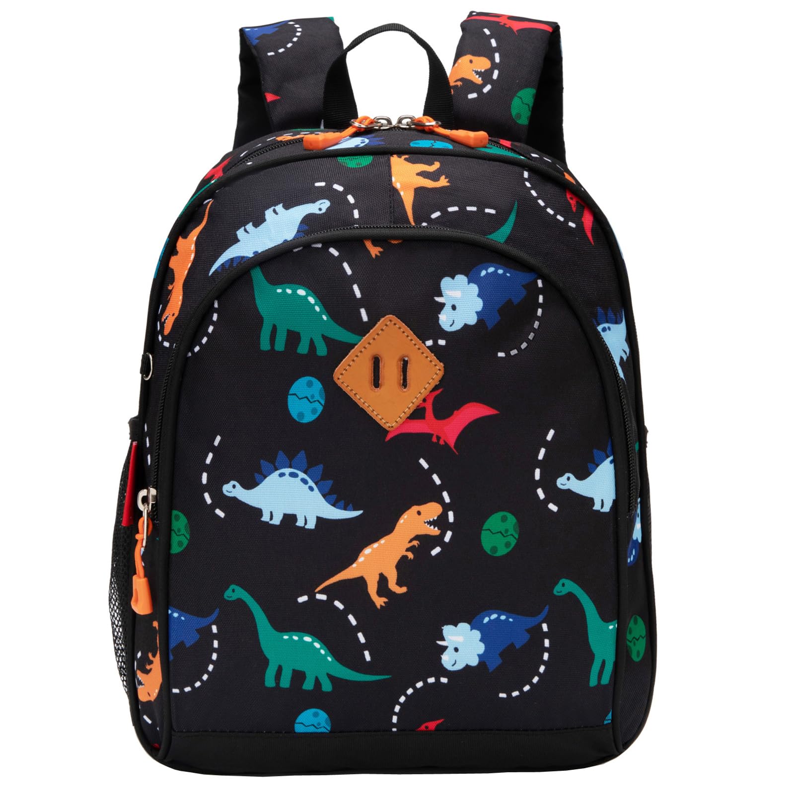JinBeryl 15 Inch Toddler Backpack Boys, Kids Backpack for Preschool or Kindergarten, Cartoon Truck Black