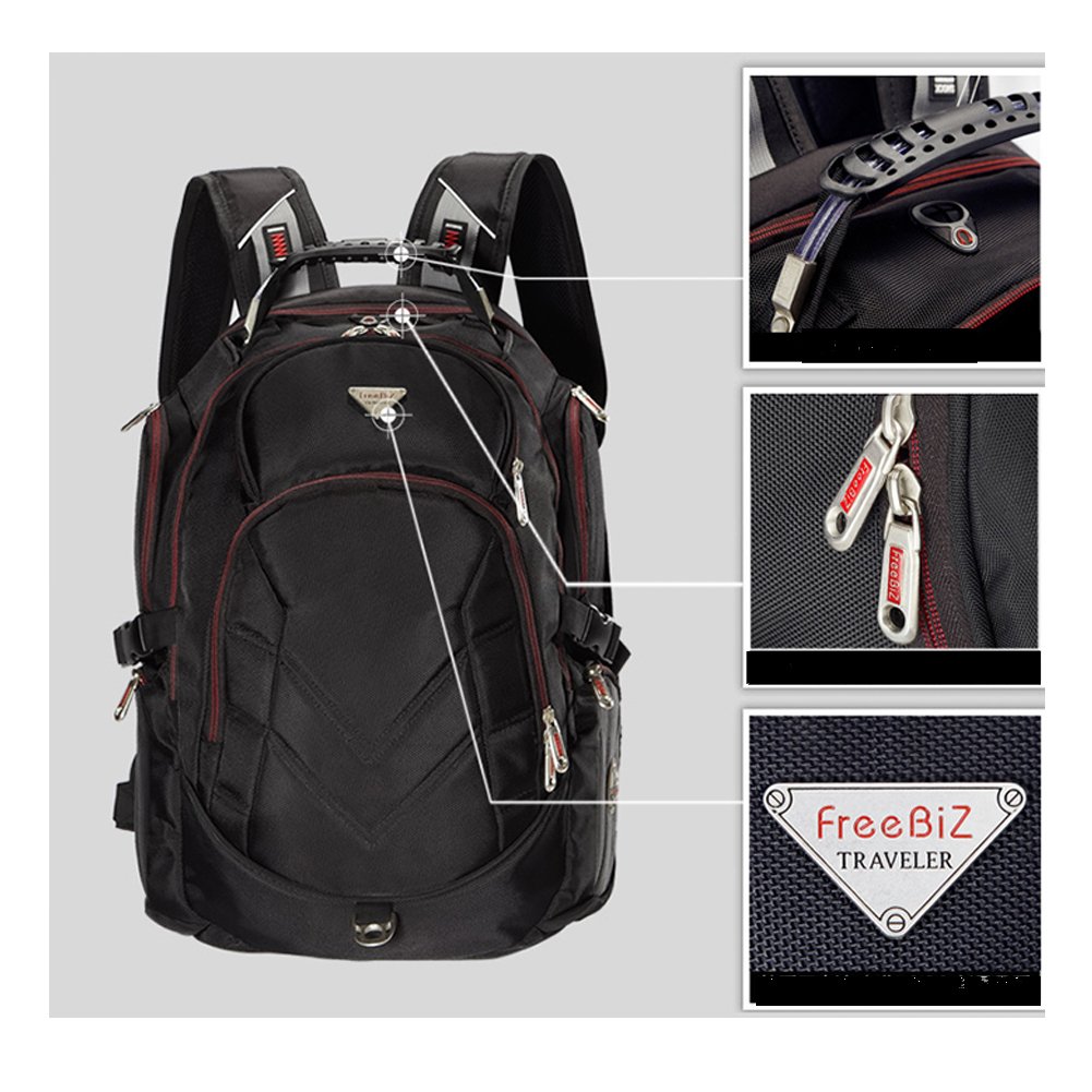 FreeBiz 18.4 Inches Laptop Backpack Fits up to 18 Inch Gaming Laptops for Dell, Asus, Msi,Hp (Black)