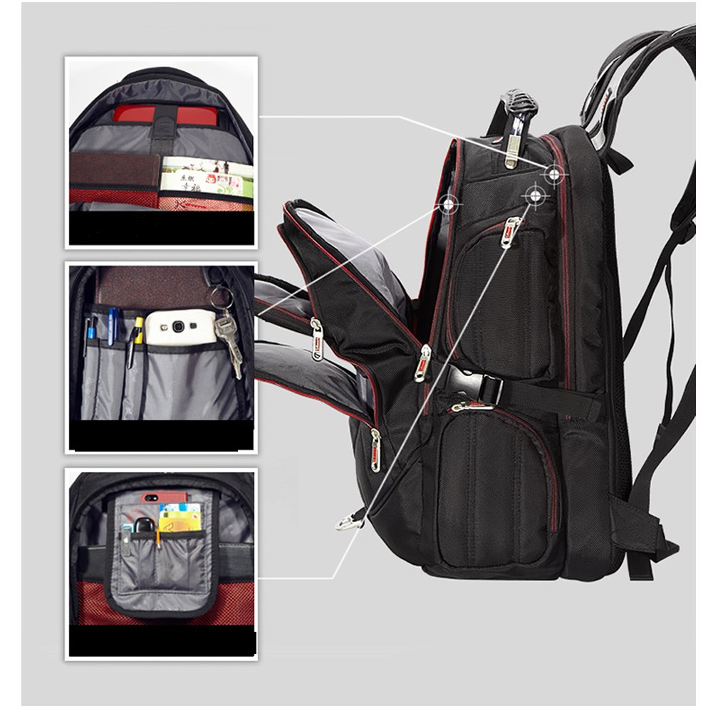 FreeBiz 18.4 Inches Laptop Backpack Fits up to 18 Inch Gaming Laptops for Dell, Asus, Msi,Hp (Black)