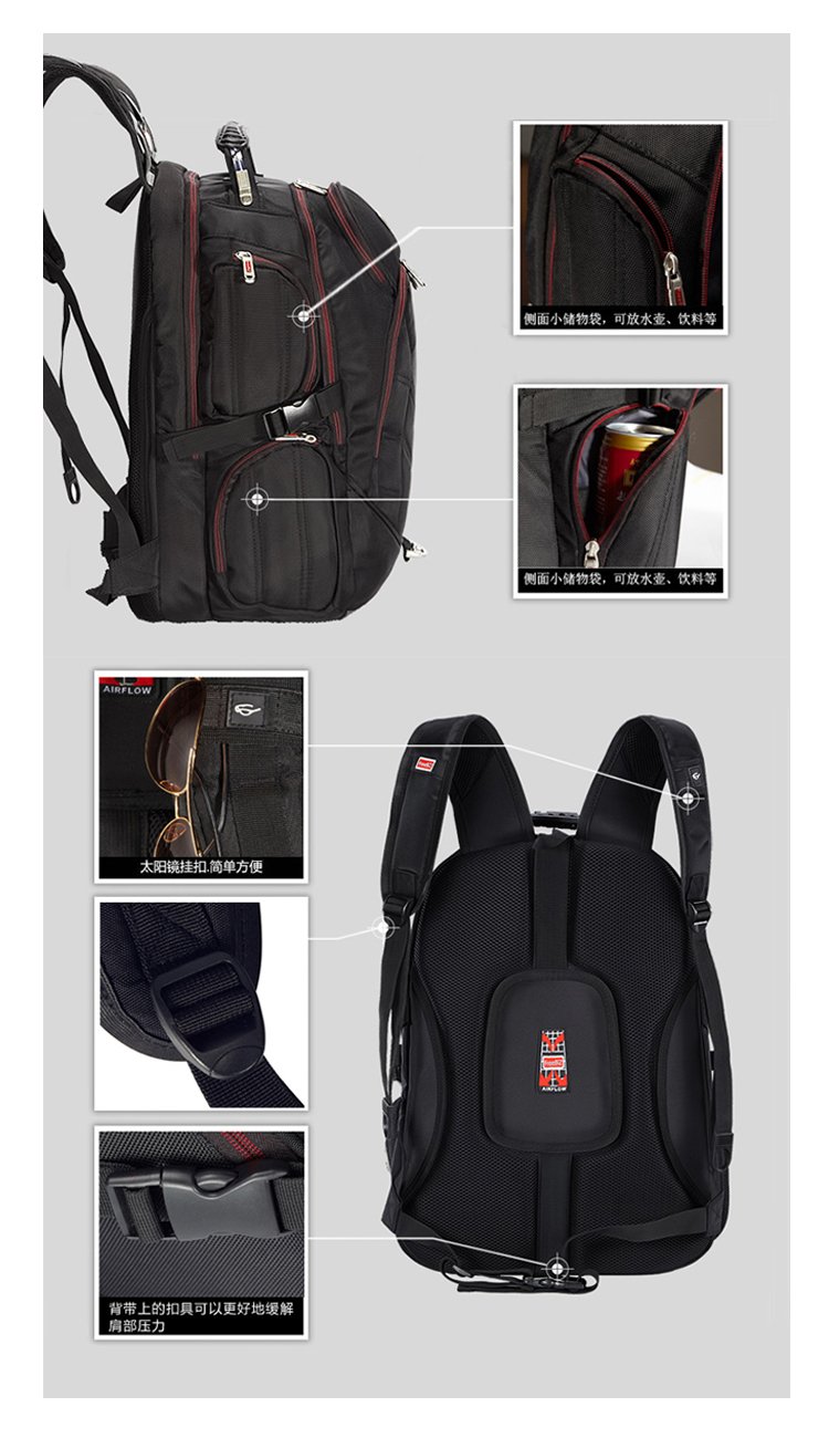 FreeBiz 18.4 Inches Laptop Backpack Fits up to 18 Inch Gaming Laptops for Dell, Asus, Msi,Hp (Black)
