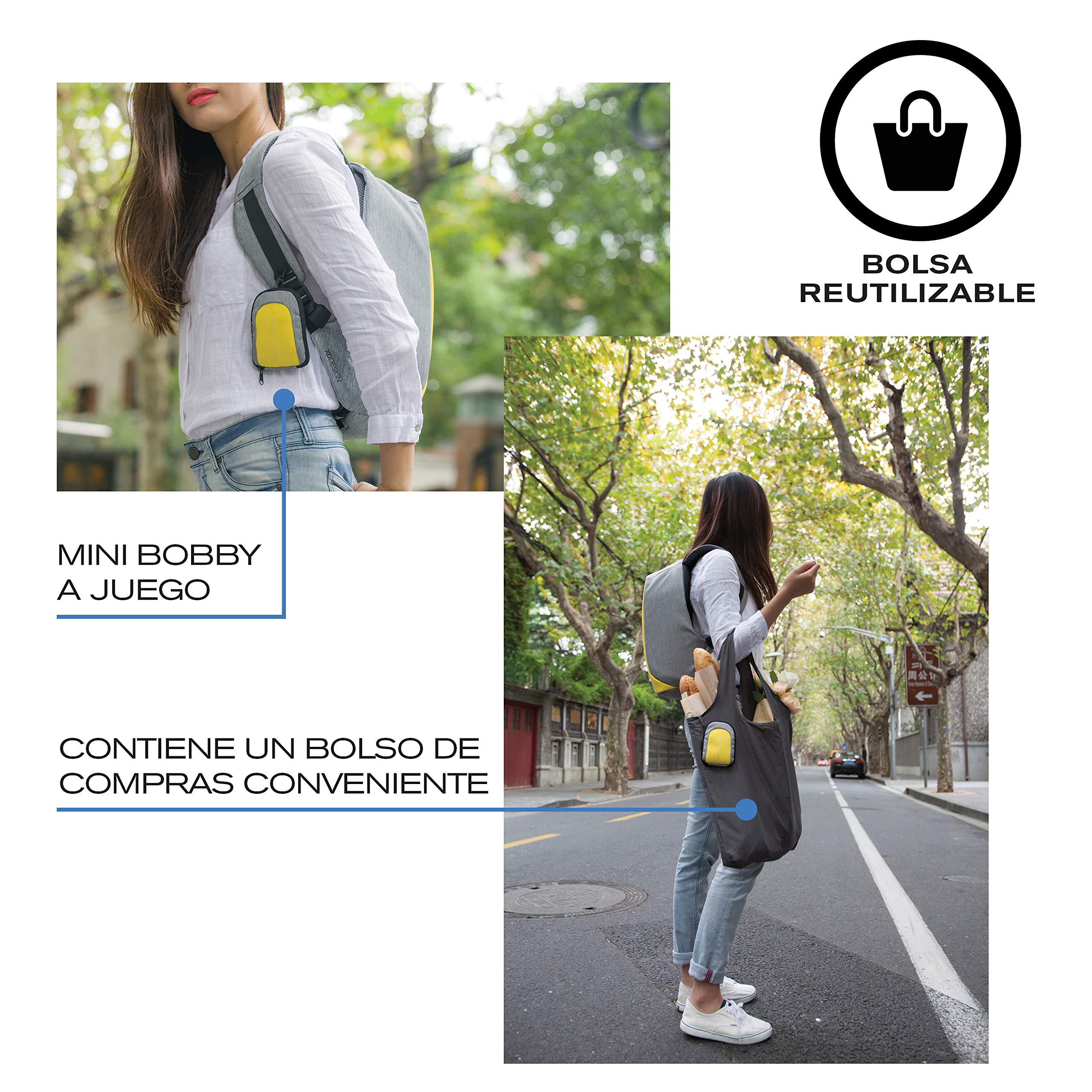 XDDesign Bobby Compact Anti-Theft Laptop USB Backpack Yellow (Unisex Bag)