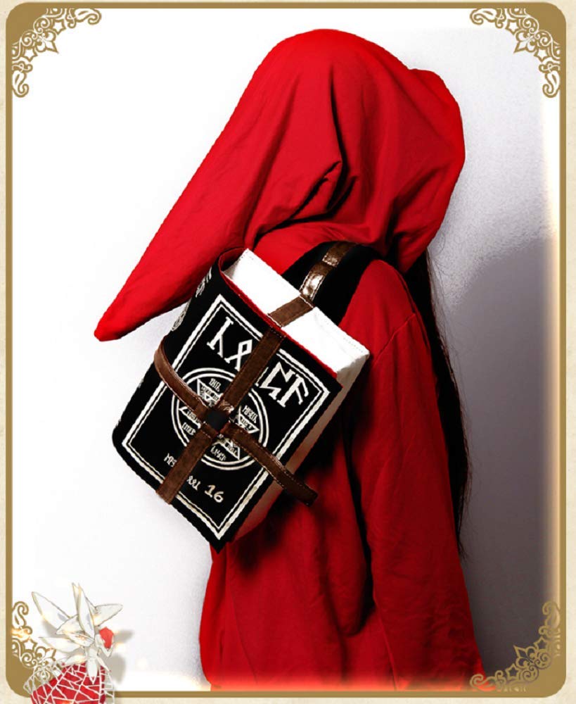 GK-O Anime Cosplay Magic Book Canvas PU Shoulder Bag Cross Body Bags Unisex Backpack (PU leather)