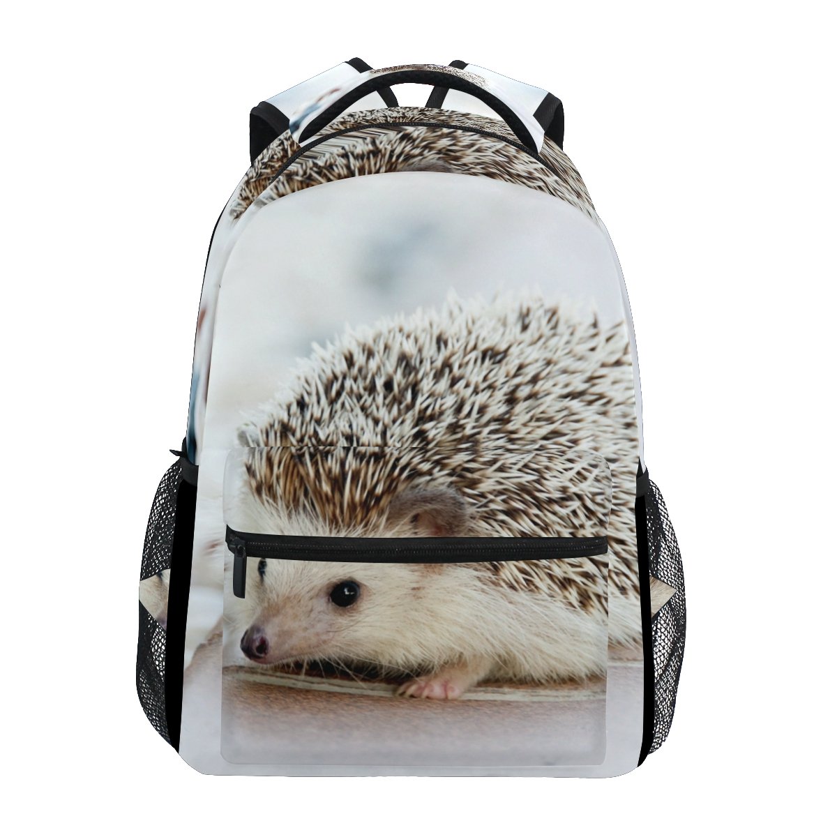 Hedgehog School Backpack for Boys Girls Bookbag Travel Bag One Size