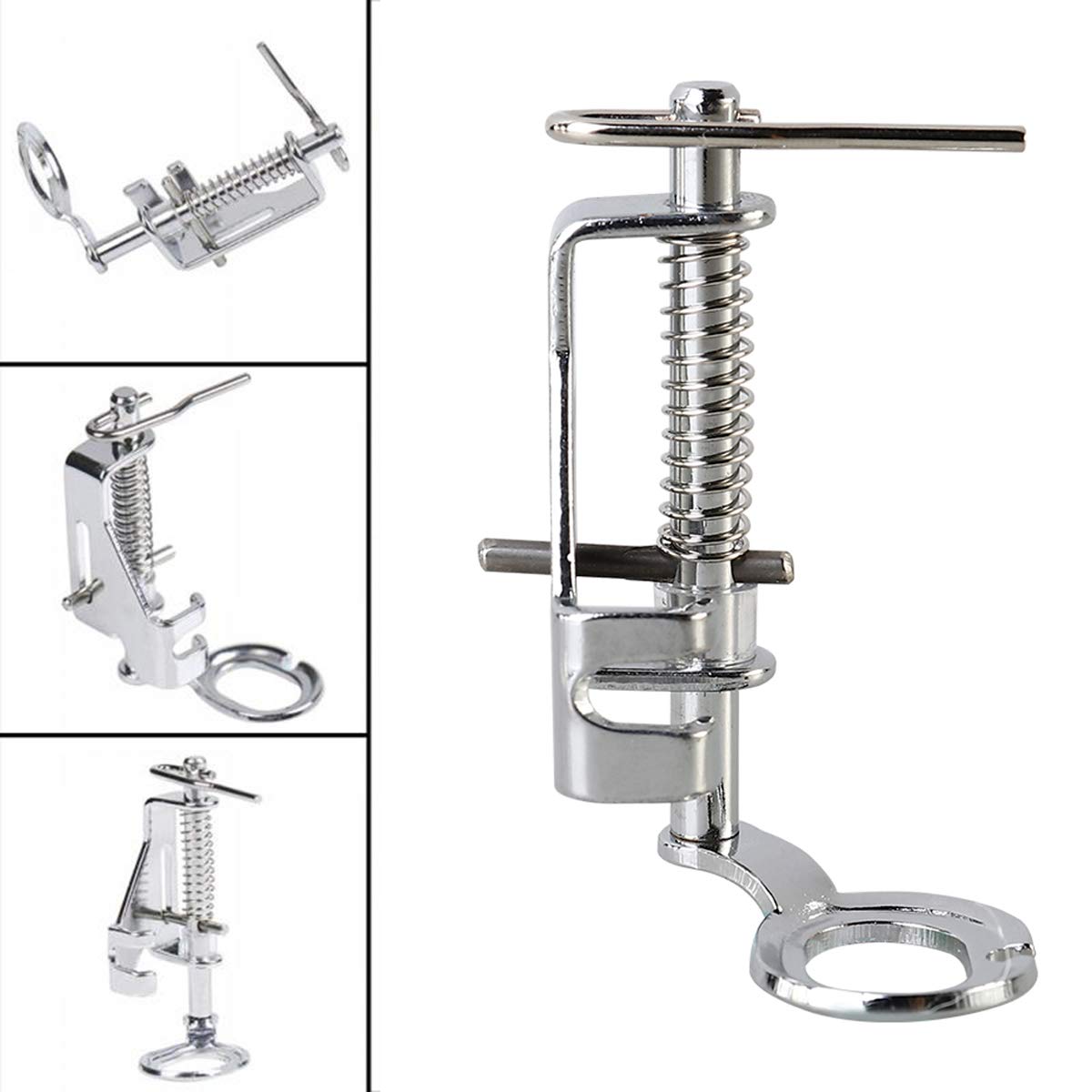 Large Metal Free Motion Quilting Darning Sewing Machine Presser Foot - Fits All Low Shank Singer, Brother, Babylock, Euro-Pro, Janome, Kenmore, White, Juki, New Home, Simplicity, Elna and More