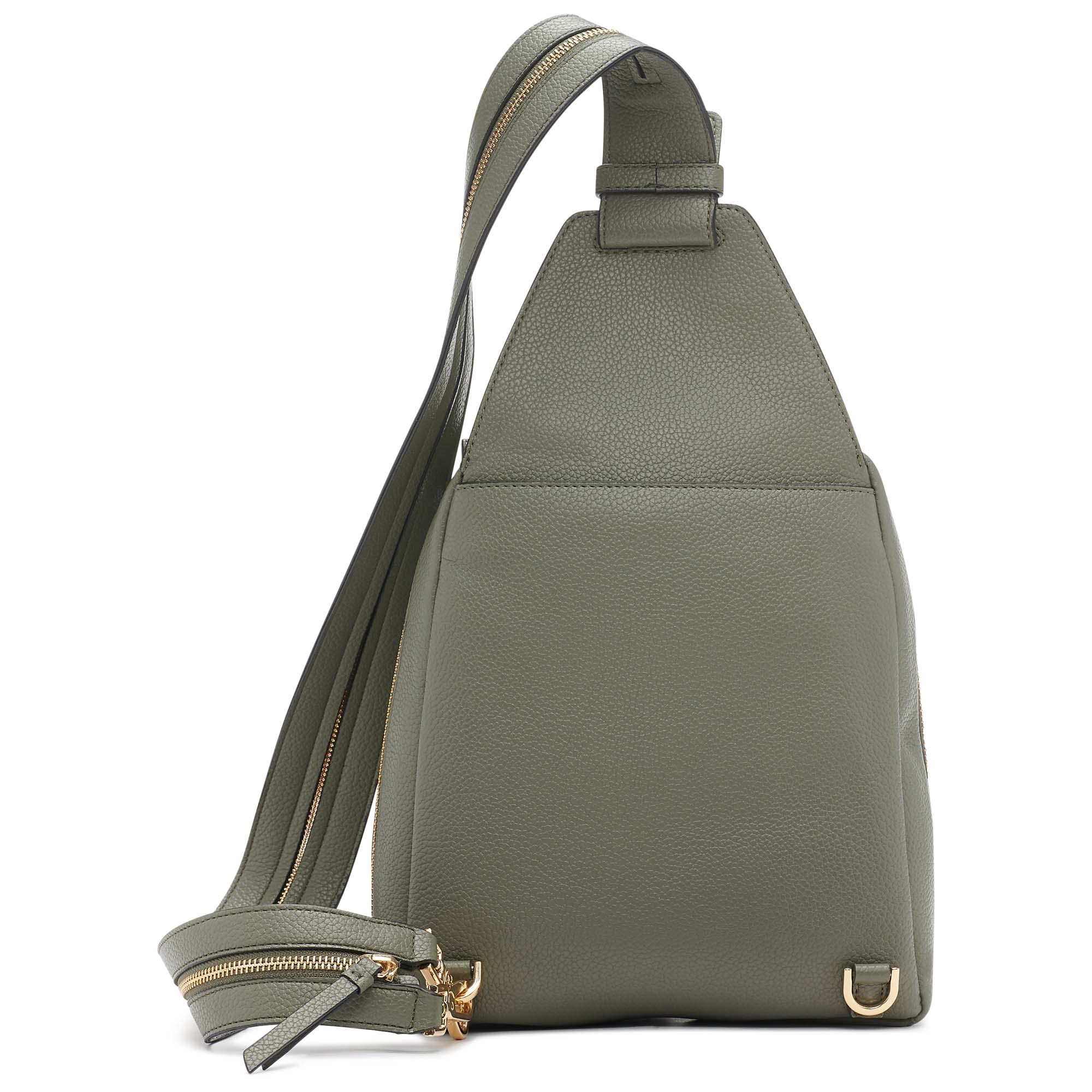 Calvin Klein Women's Myra Convertible Sling Backpack, Dusty Olive, One Size