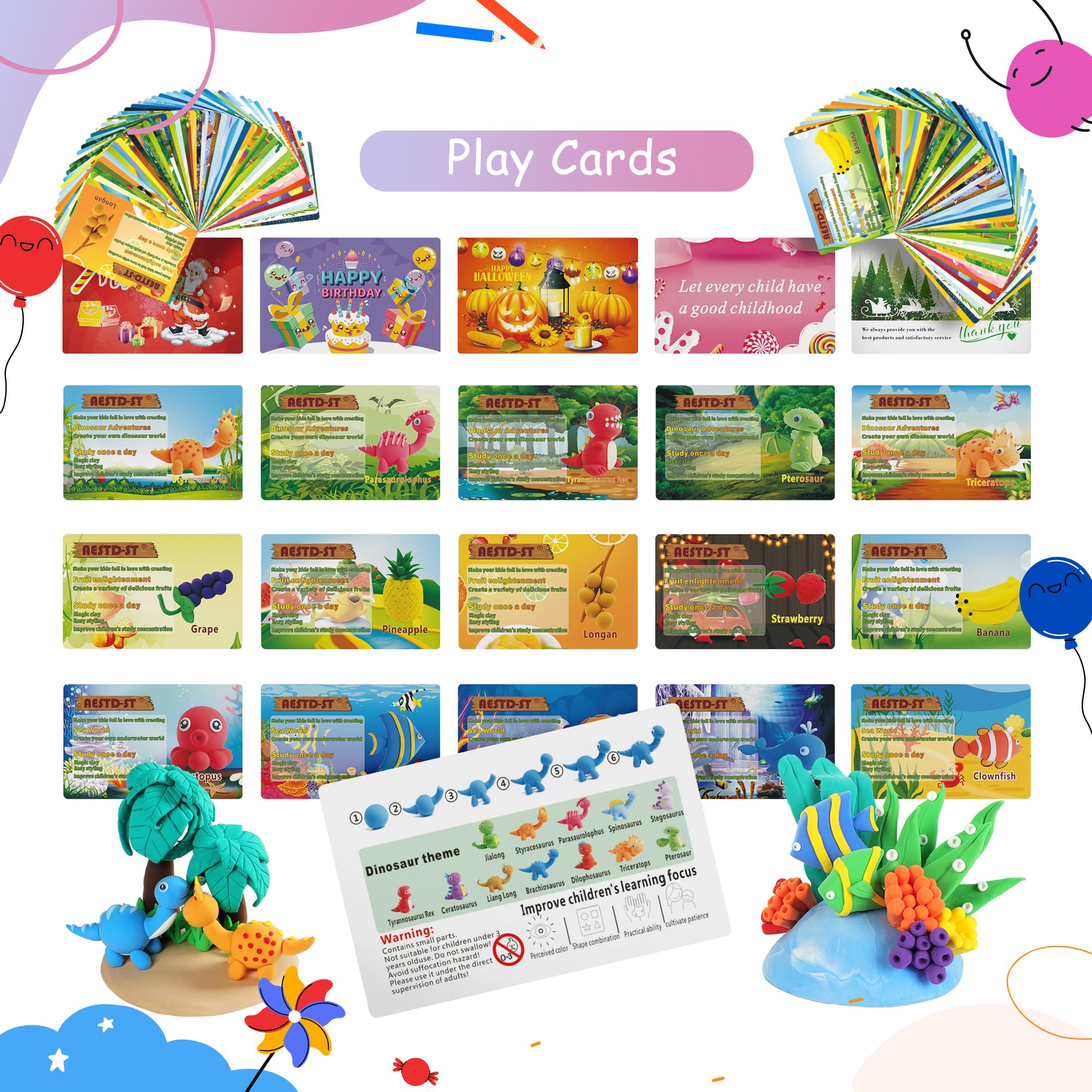 Air Dry Clay Kit, 42 Corlors Modeling Clay for Kids, Safe & Non-Toxic Super Light DIY Soft Magic Clay, Molding Clay with Sculpting Tools and Tutorial Cards,Arts and Crafts Gift for Kids.…