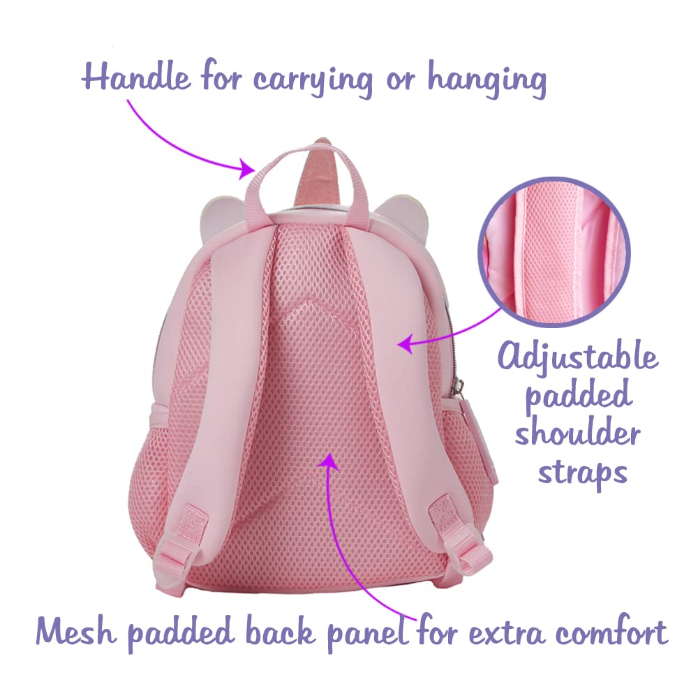 Crayola Neoprene Unicorn Mini Backpack for Girls & Toddlers with Crayola Markers & Notepad, 10 inch, Pink