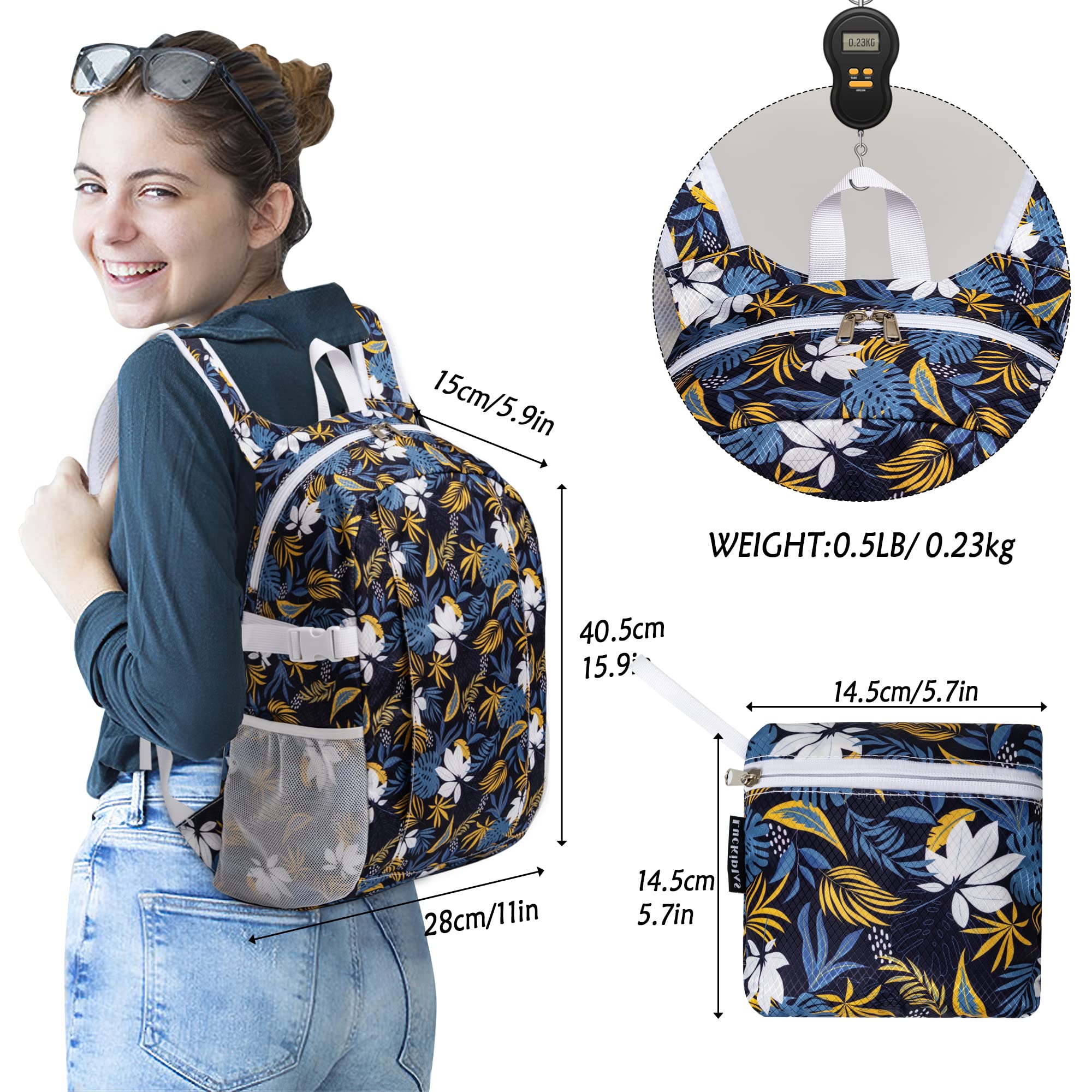 Small Foldable Backpack Pouch 8oz Lightweight Travel Backpack for Women Soft Packable Backpack Light Hiking Back Pack Folding Daypack for Travel Outdoor Camping