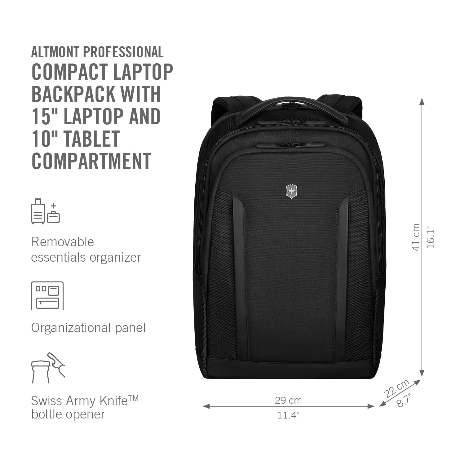 Victorinox Altmont Professional Compact Laptop Backpack in Black
