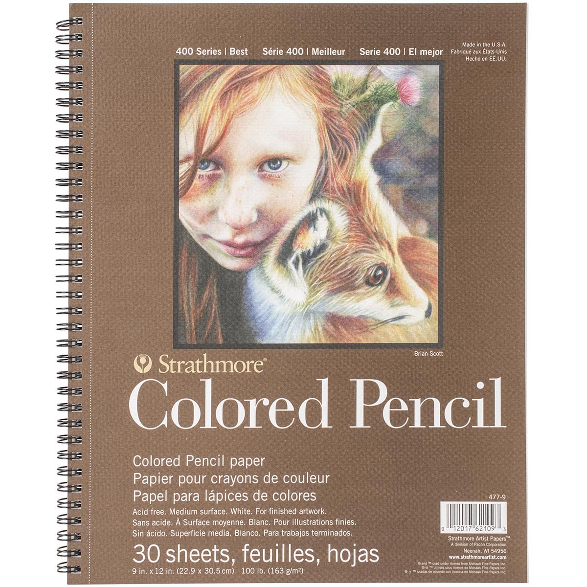 Strathmore Colored Pencil Spiral Paper Pad 9"X12"-30 Sheets -62477900
