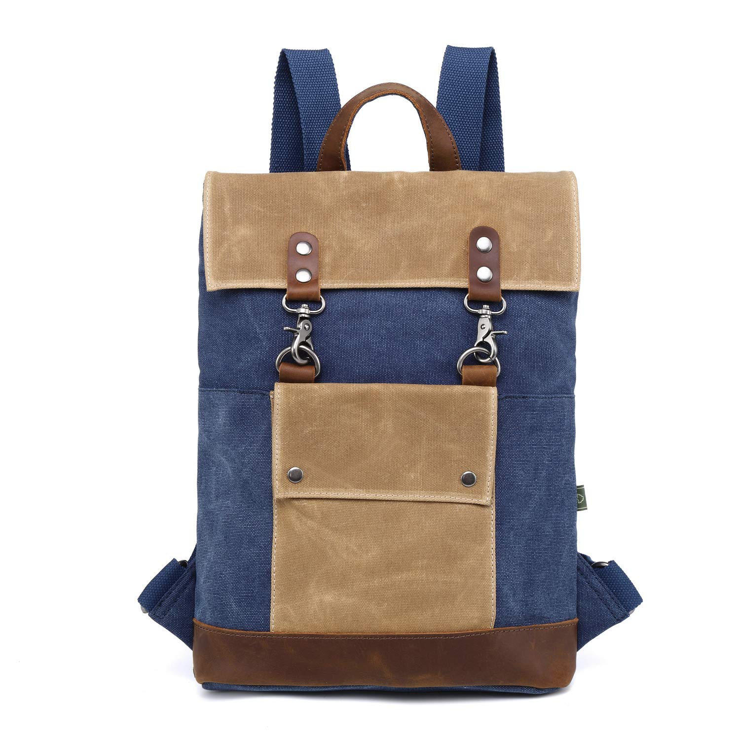 The Same Direction Hillside Backpack Leather and Canvas (Grey)