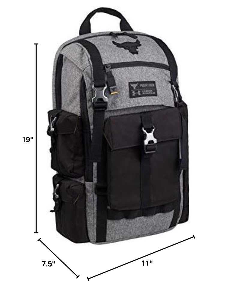 Under Armour Project Rock Bag Gray UA Regiment Laptop Backpack
