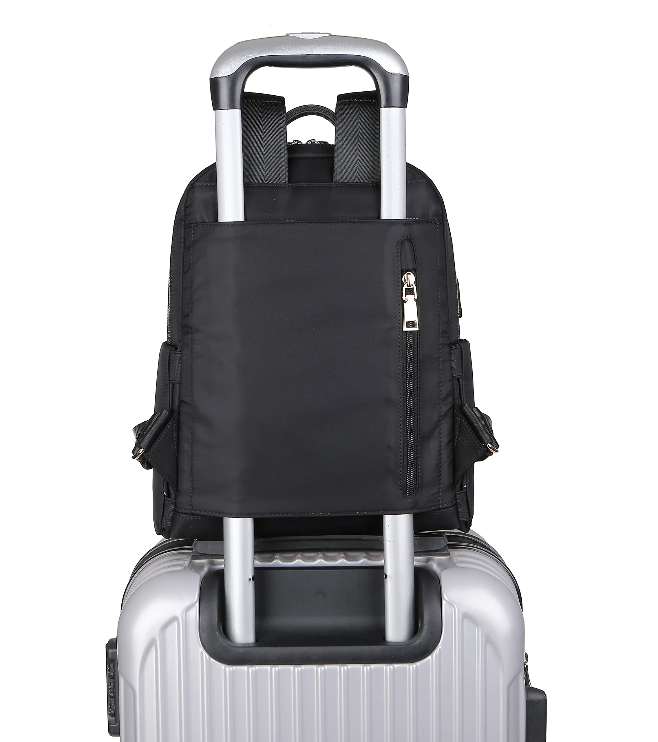 Nordace Ellie Mini Backpack for Women with USB Charging Port, Water Resistant - Mini Daily Backpack (Black)