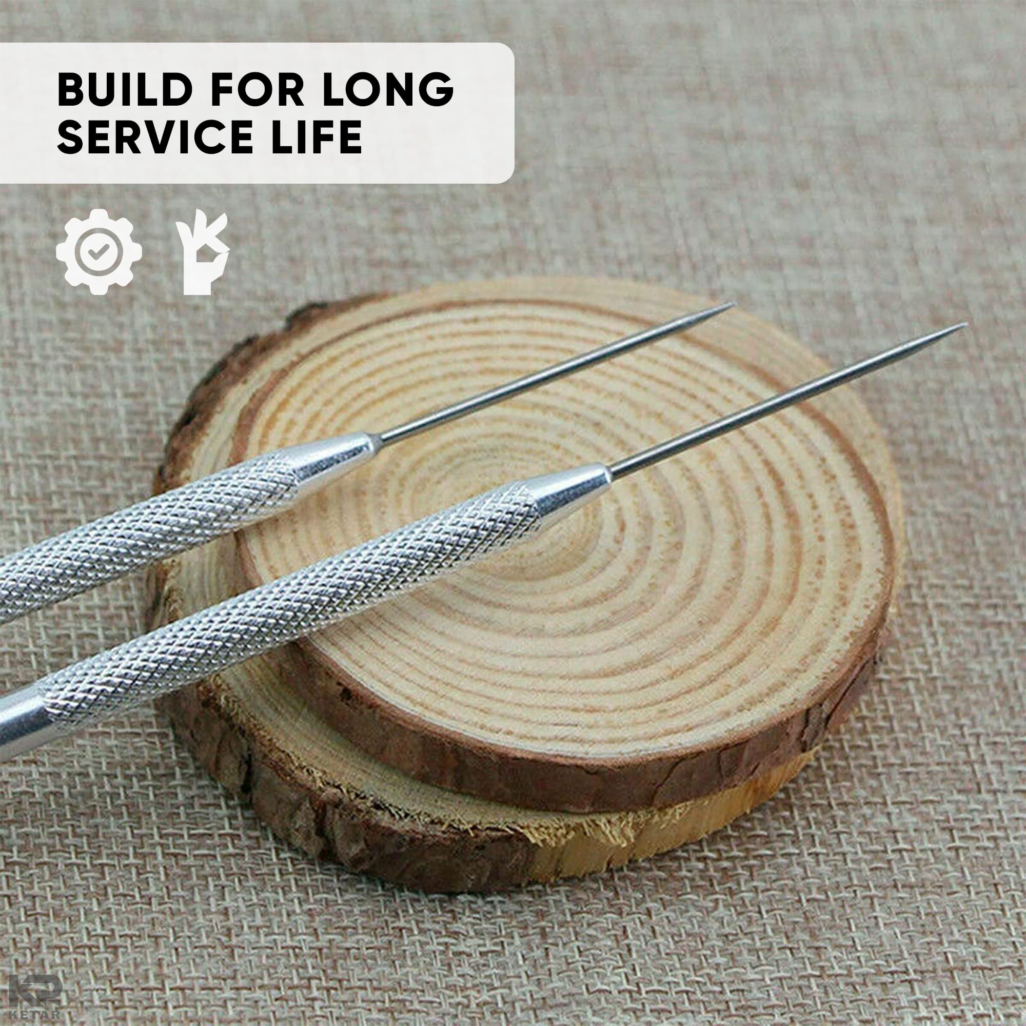 KETAR 4 Pcs Modeling Clay Carving Tools - Needle Tool Carving Kit Ceramic Pro Needles Detail Tools Sculpture Making Texture Tools