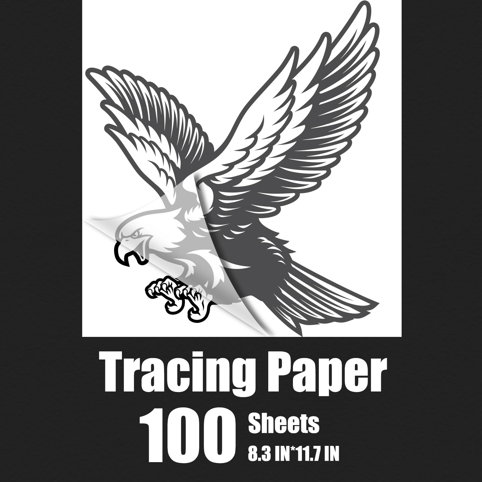 Waybas 100 PCS Tracing Paper, A4 Size Artists Tracing Paper Trace Paper White Translucent Sketching Tracing Paper Calligraphy Architecture Transfer Paper for Pencil Ink Markers (8.5 X 11.5 Inch)