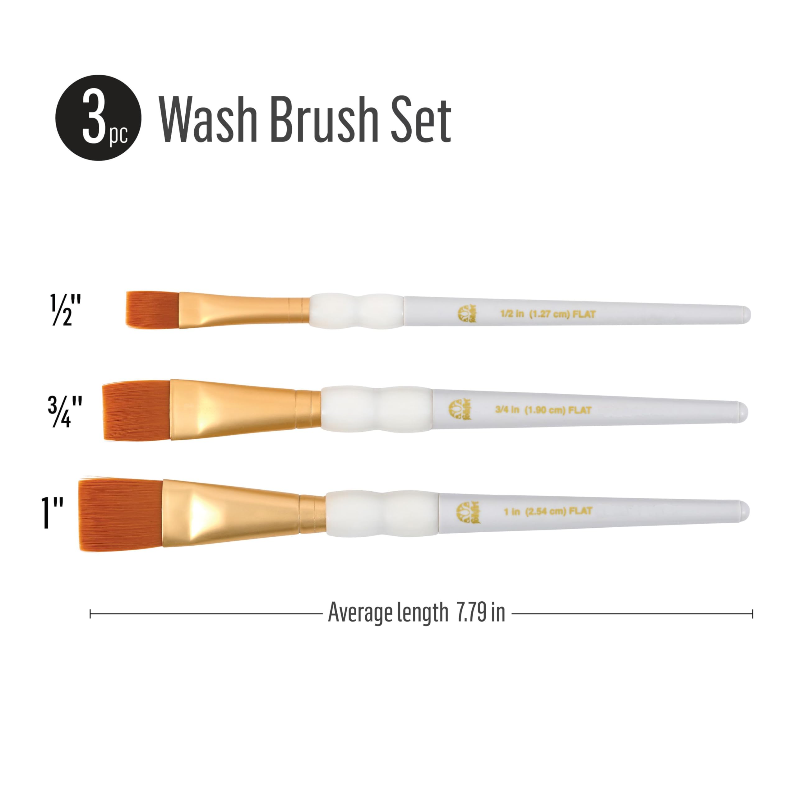 FolkArt Soft Grip Wash Brush Set
