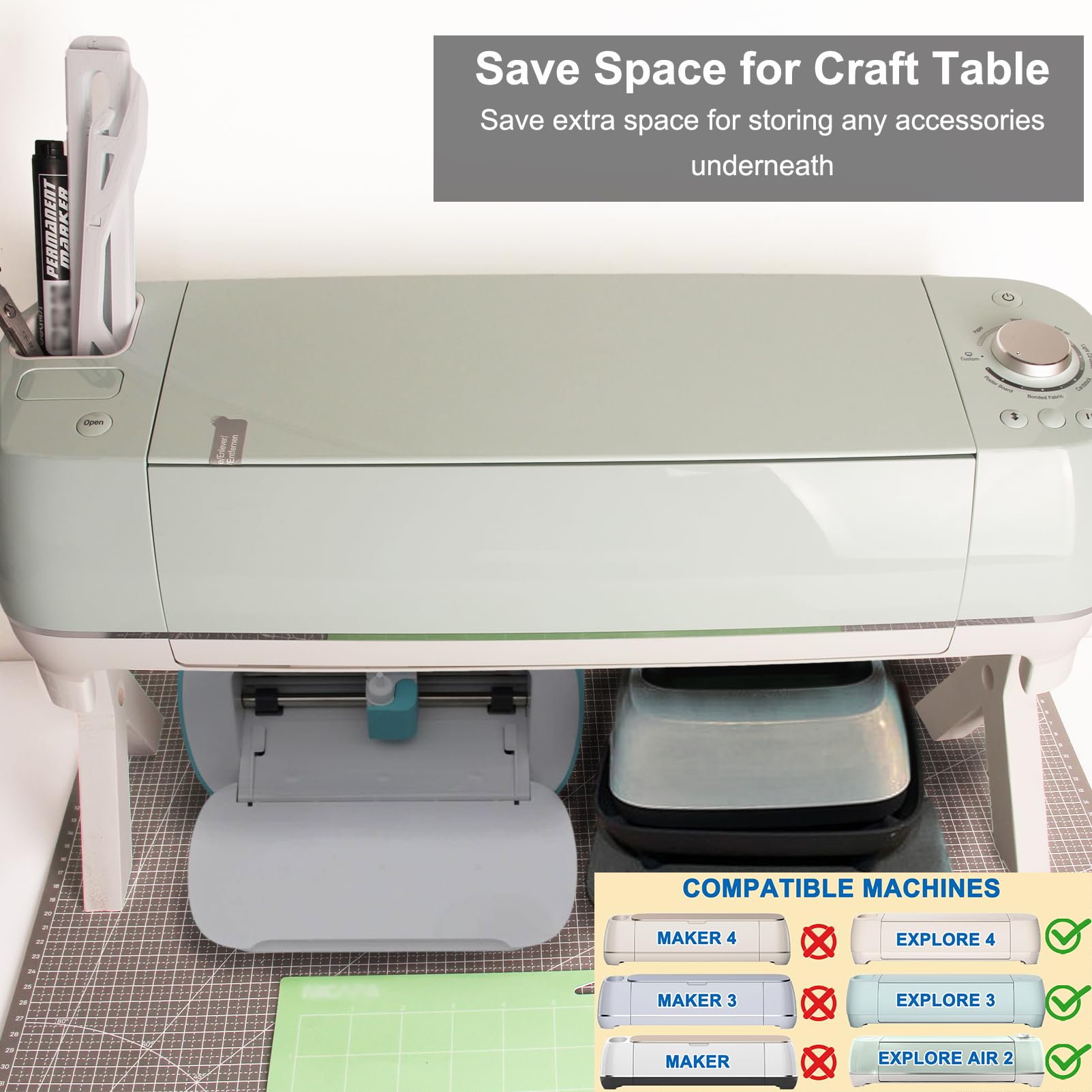 LOPASA Stand Legs Compatible with Cricut Explore Air 2 and Explore 3, Cricut Accessories for Organize and Storage, Cricut Stand Save Space (Explore Series Machine Only)