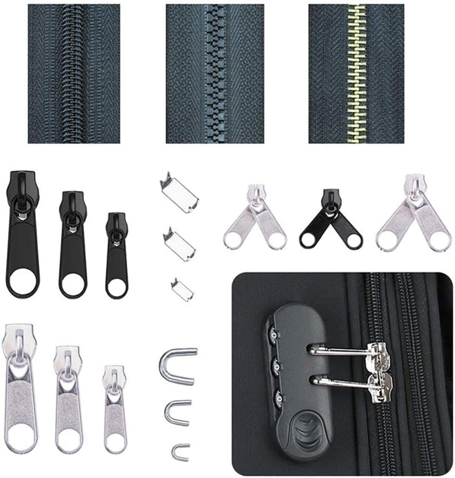 Zipper Repair Kit Zipper Replacement,85 pcs Zipper Replacement Accessories with Zipper Install Pliers Tool and Zipper Pulls , for Bags, Jackets, Jeans,Tents, Luggage and Sleeping Bag