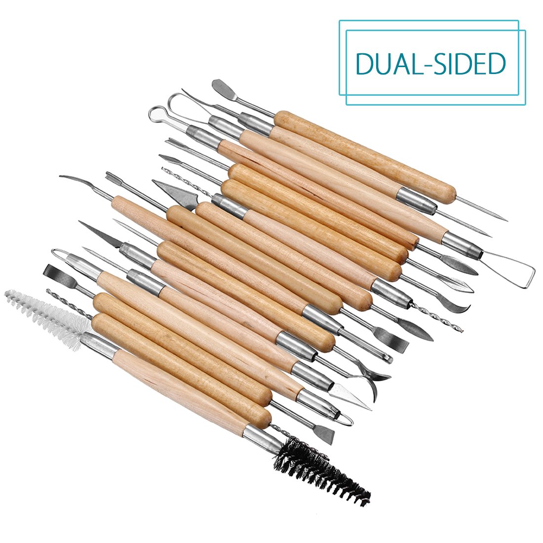 Meuxan 30PCS Pottery Tools Clay Sculpting Tool Set