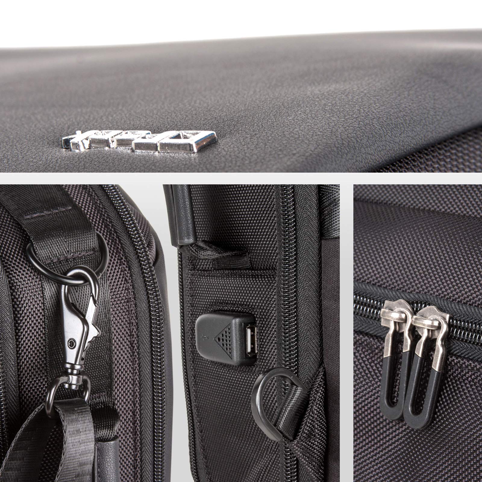 OPACK Rfid Business 15.6 inch Laptop Backpack Convertible Increase Compartment Anti-Theft Laptop Rucksack USB Charging and Water Resistant College Multi-Functional Travel