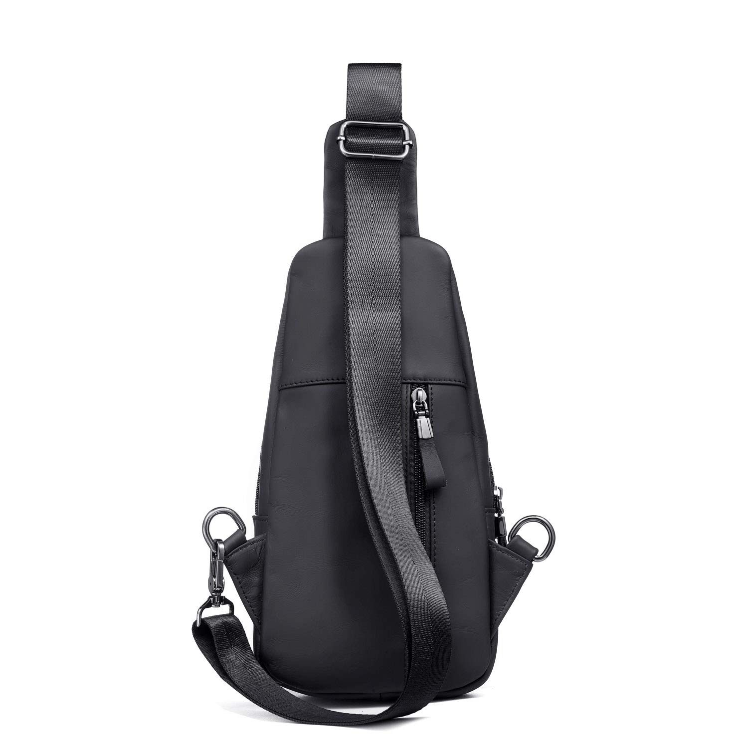 Genuine Leather Sling Bag Small,Chest Shoulder Bags for Men Outdoors Anti Theft