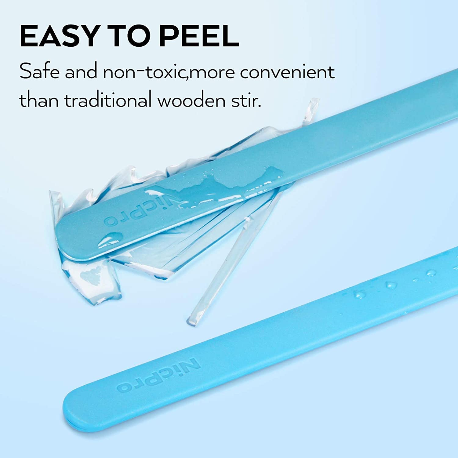 Nicpro Silicone Stir Sticks Kit, 2 PCS Silicone Resin Popsicle Sticks & 2 PCS Silicone Spatula Scraper for Mixing Resin, Wax, Paint, Epoxy, DIY Crafts