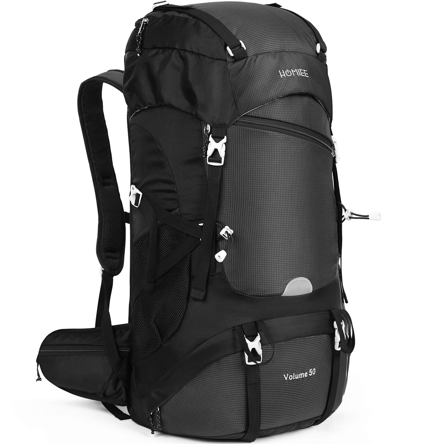 HOMIEE 50L Hiking Backpack Travel Backpack Waterproof Daypack Outdoor Camping Climbing Backpack with Rain Cover