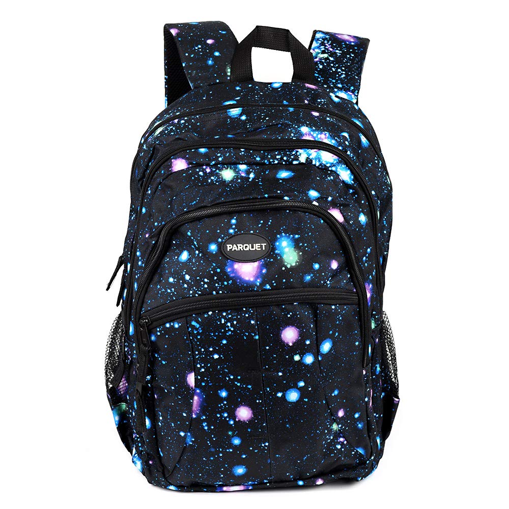 Parquet Novelty School & Travel Backpack For Outdoors, Luggage, Laptops - Adults and Teens Sports Bookbag, Flamingo, (Navy)