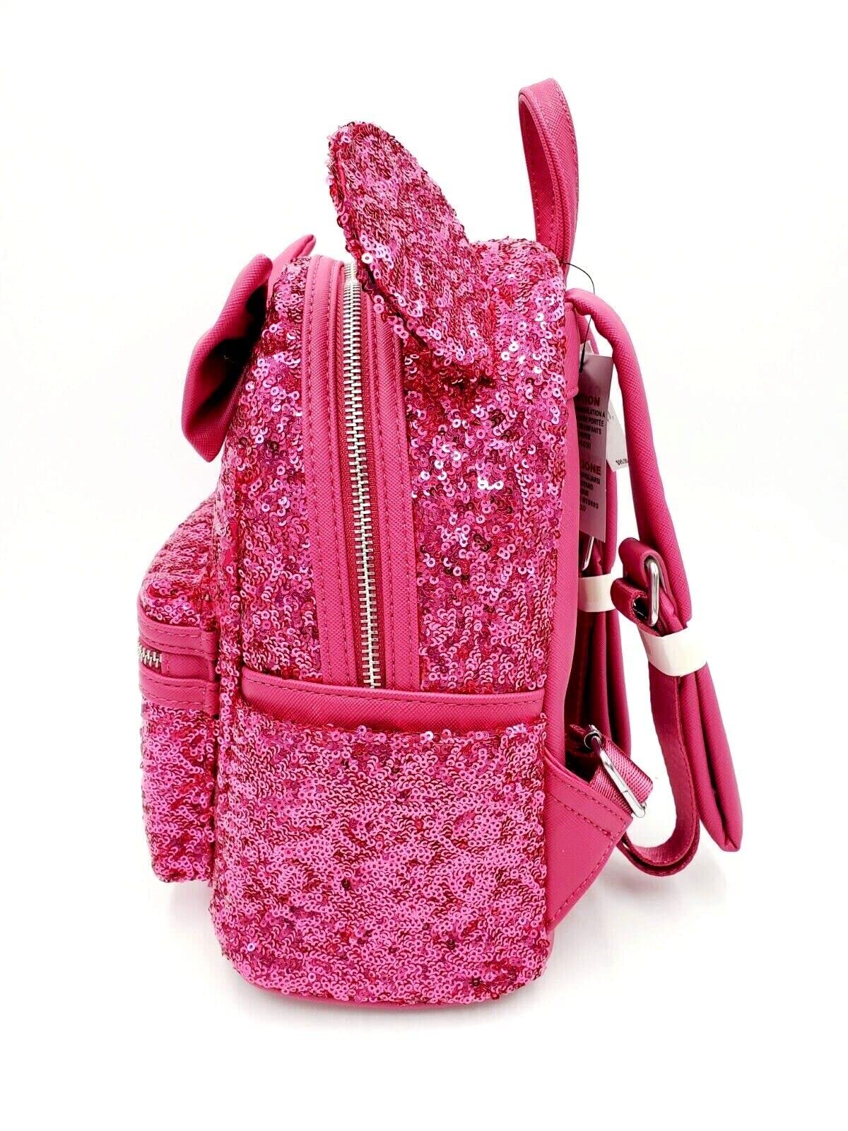 Disney Parks Exclusive - LoungefIy Mini Backpack - Pink Orchid Magenta Sequined