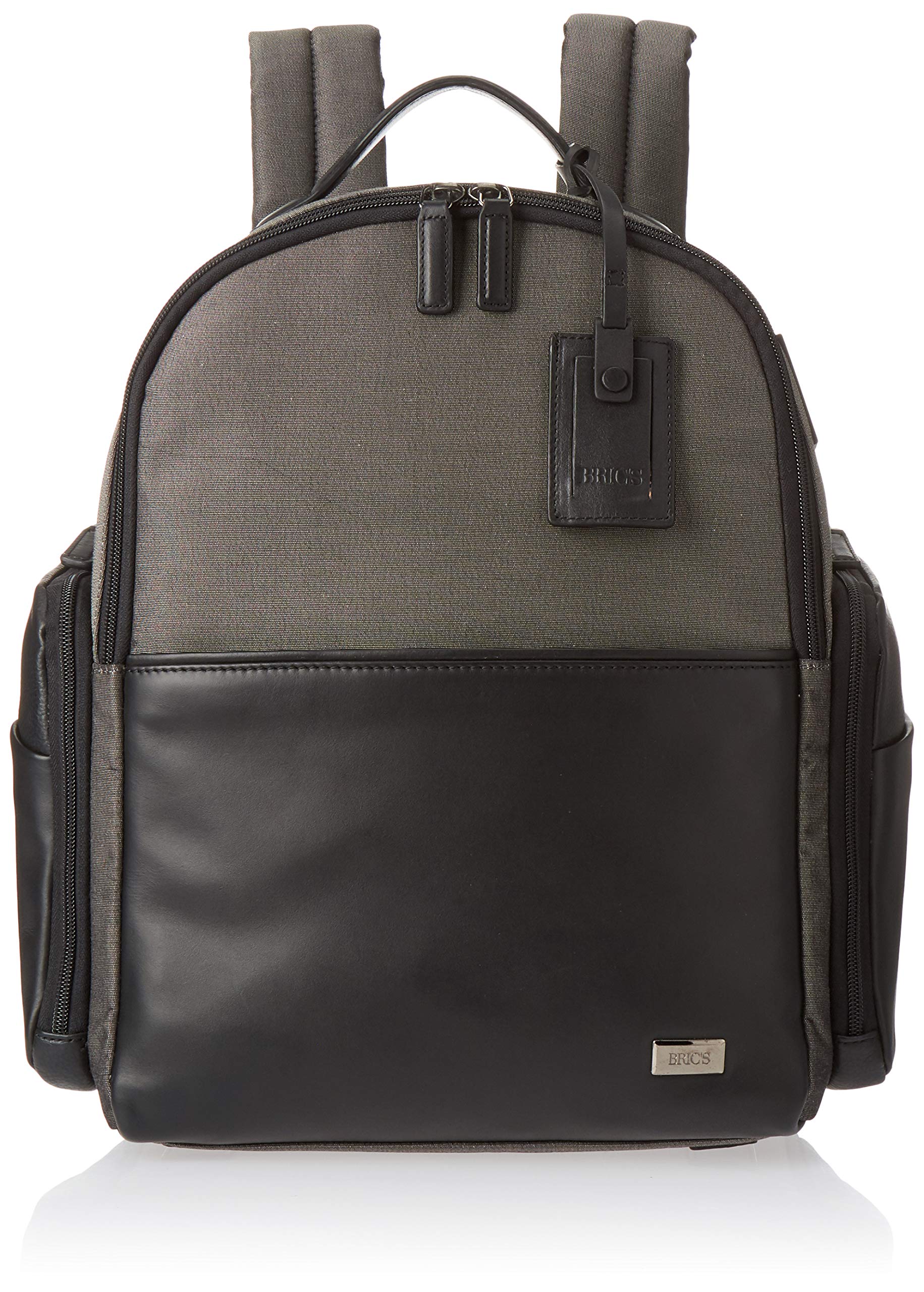 Bric's Monza Medium Laptop|Tablet Business Backpack, Grey.Black, One Size
