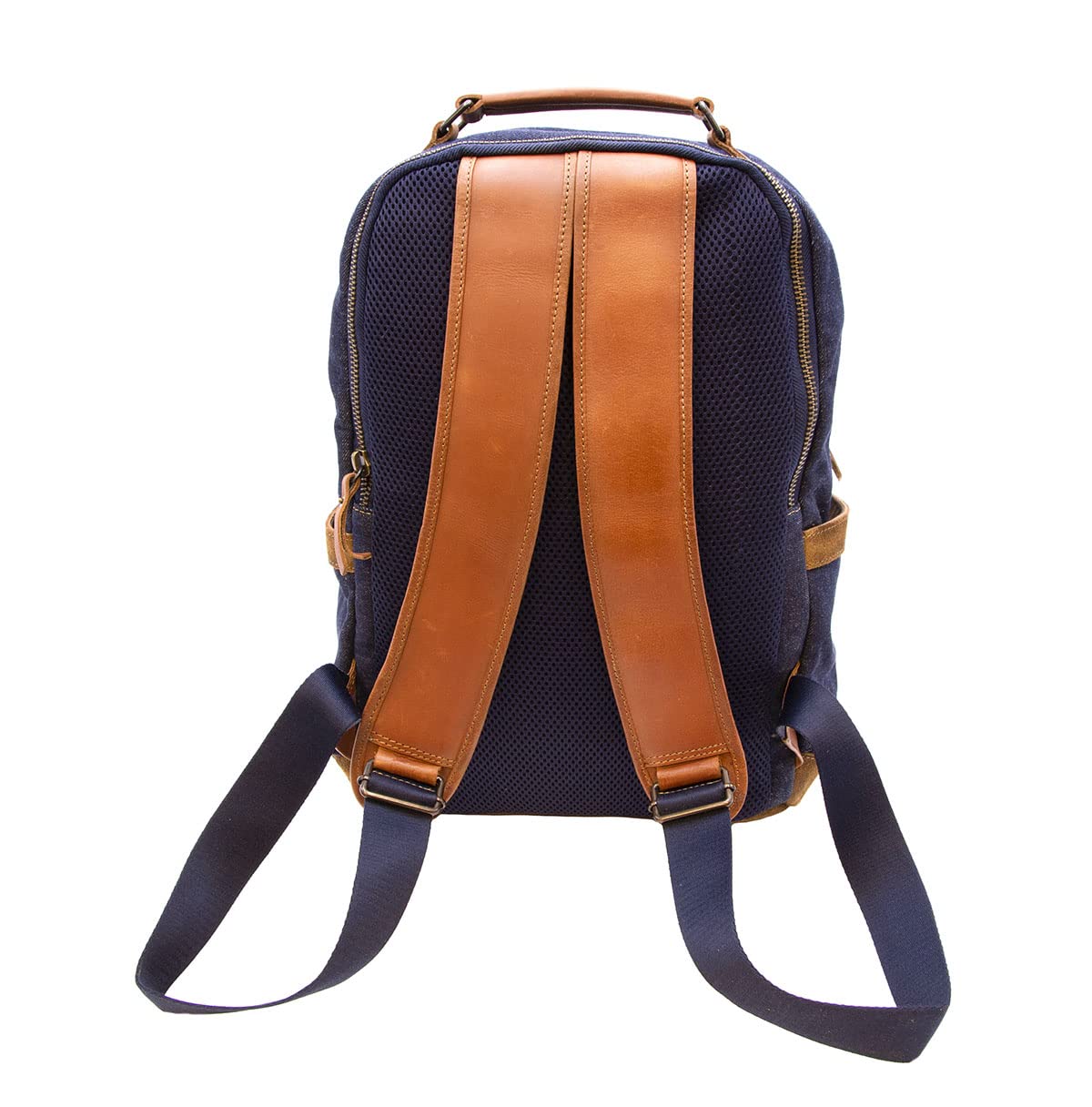 STS Ranchwear Traveling Outdoor Casual Everyday Blue Bayou Collection Denim Backpack with Adjustable Leather Shoulder Straps, One Size