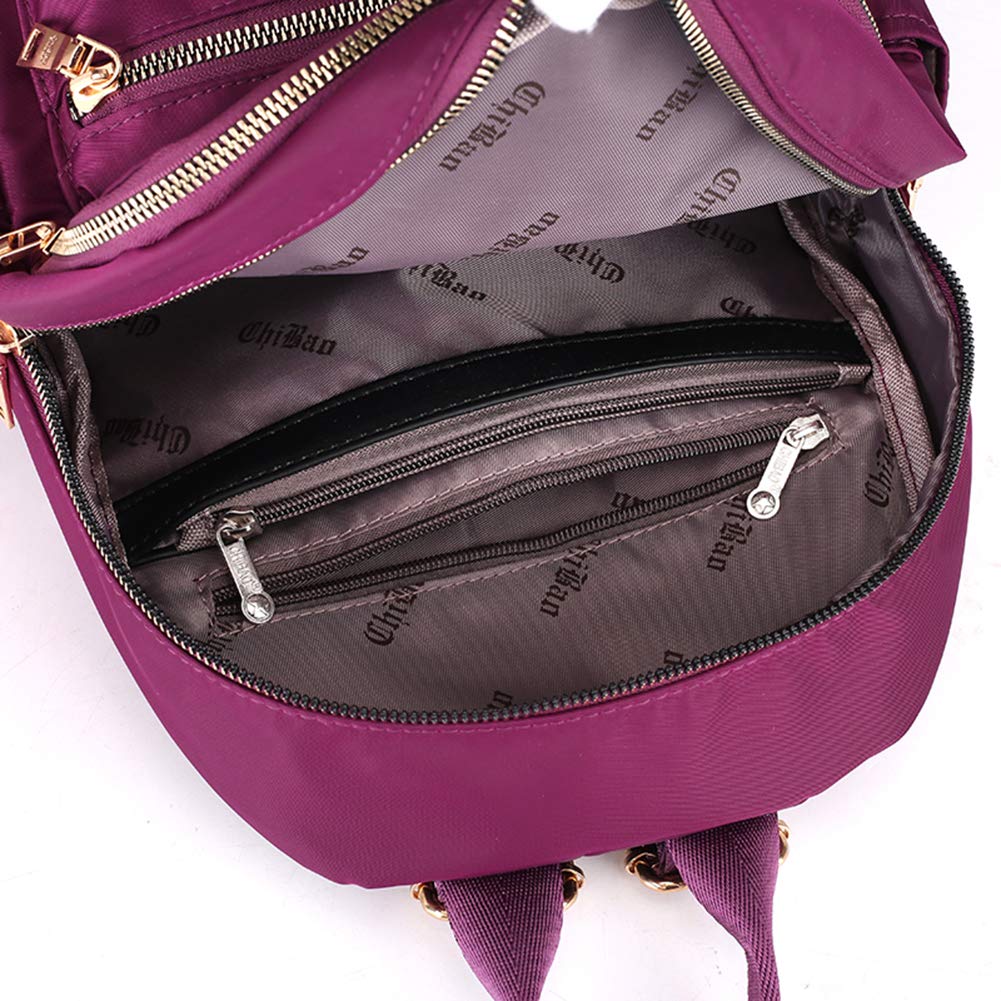 Collsants Small Nylon Backpack for Women Lightweight Mini Backpack Purse Travel Daypack (black)