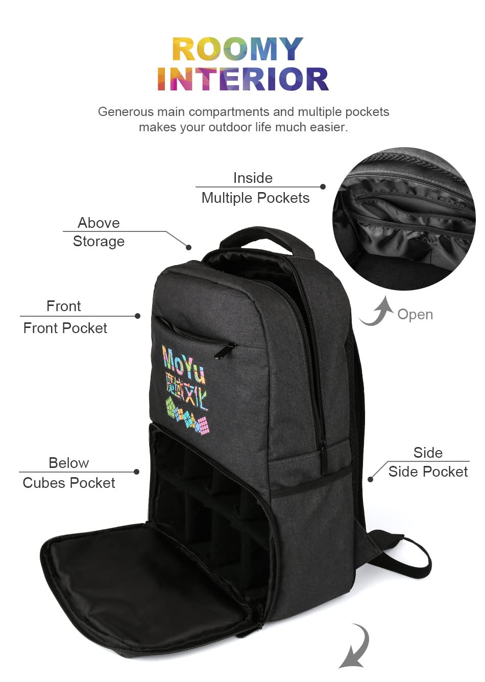MoYu large capacity backpack magic cube storage bag children school bag