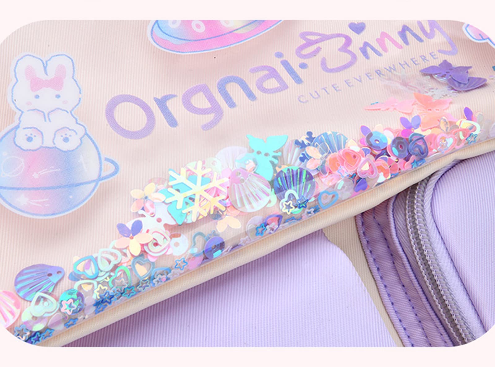 Cute Backpack Kawaii Waterproof Laptop Backpack Purple Medium