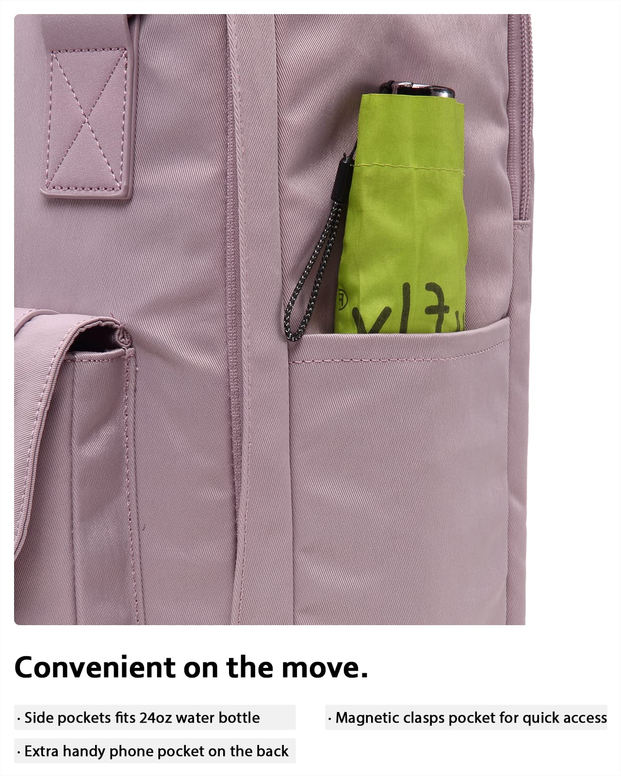 HotStyle VIAZ Vintage Backpack for Work, Travel, College, with Separate 15.6" Laptop Compartment & Trolley Sleeve, Ashrose