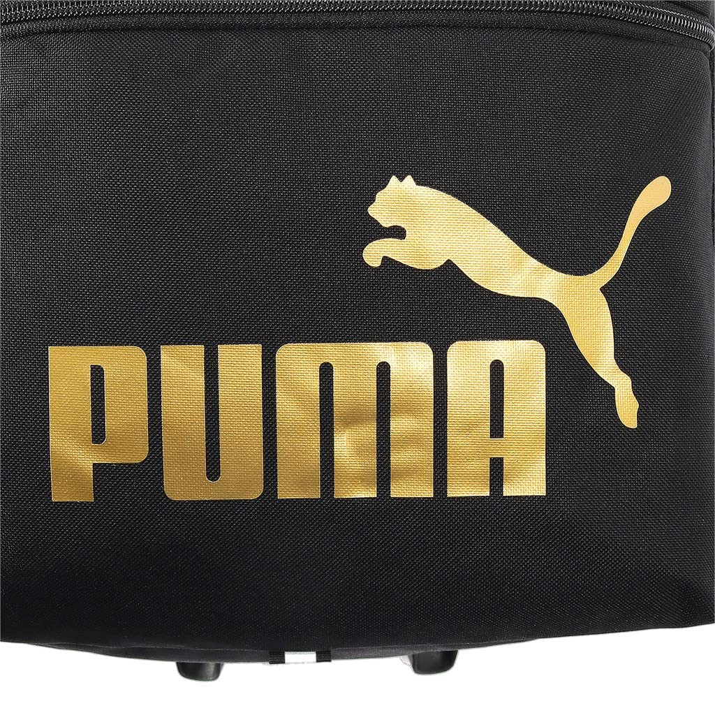 PUMA Backpack, Black-Golden Logo, OSFA