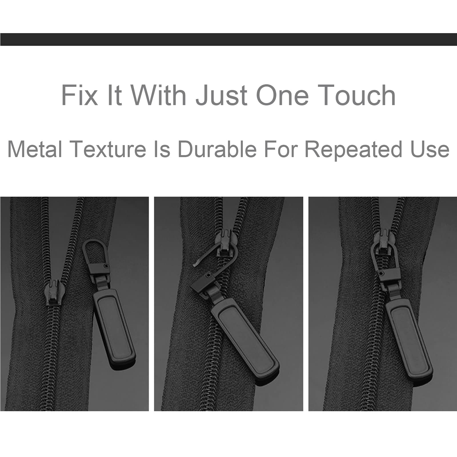 Mizeer Zipper Pull Replacement for Small Holes Zipper, Detachable Zipper Tab Repair for Clothing Jackets Boots