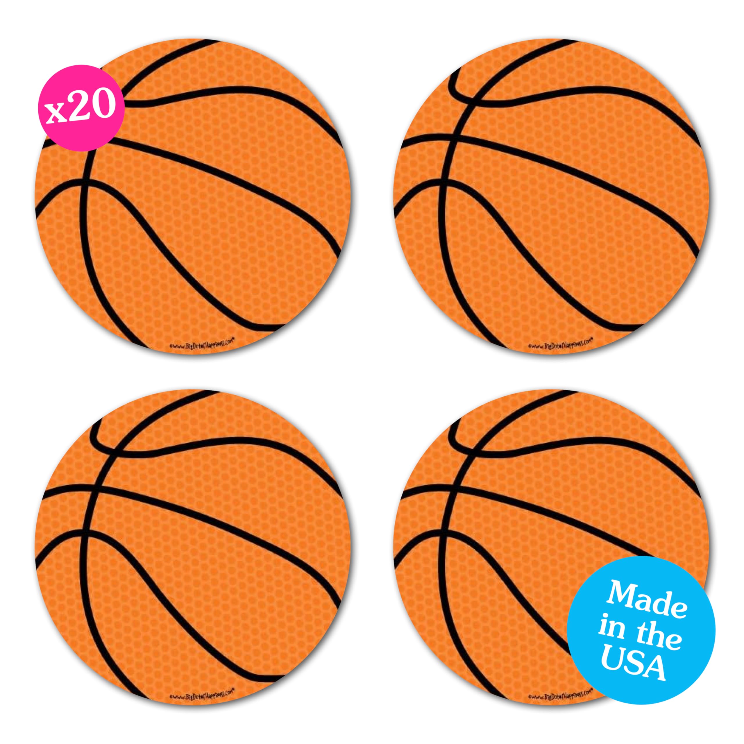 Big Dot of Happiness Nothin' but Net - Basketball - Decorations DIY Baby Shower or Birthday Party Essentials - Set of 20